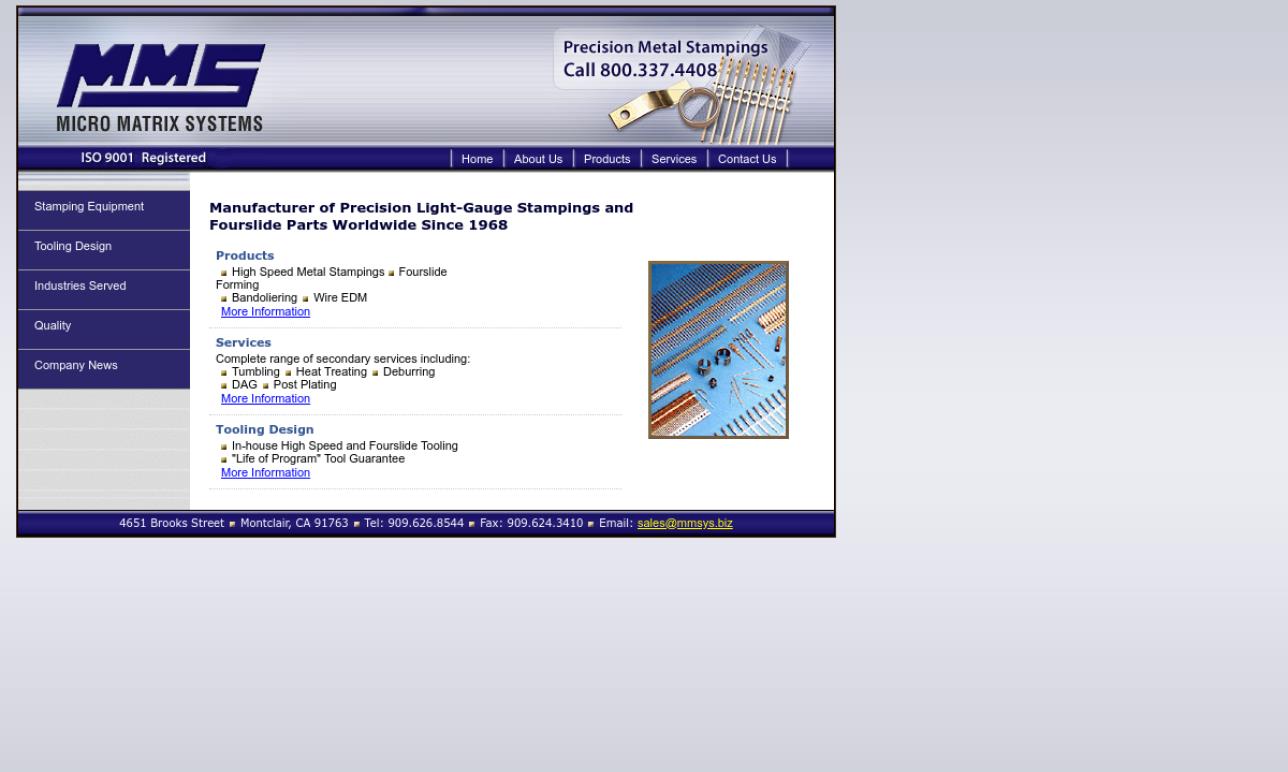 Micro Matrix Systems | Metal Stamping